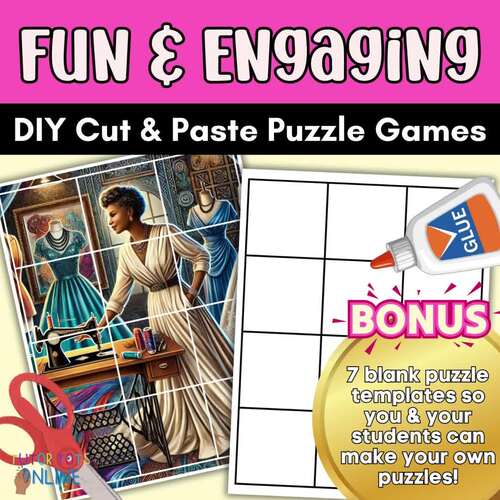 Ann Lowe Fashion ELA Math Skill Puzzle Women’s History Month K-12 ...