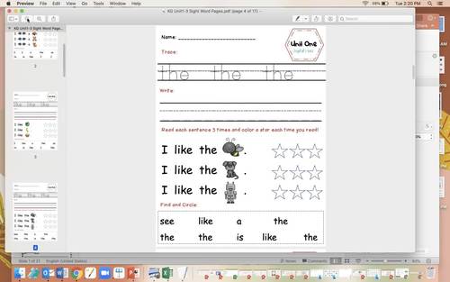 Kindergarten Sight Word Materials Units 1-3 by Joyful Hues | TPT