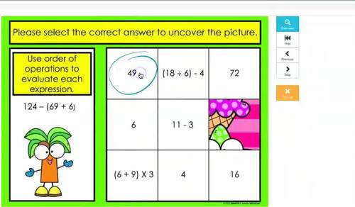 BOOM Cards™ 5th Grade Operations and Algebraic Thinking Summer Puzzle