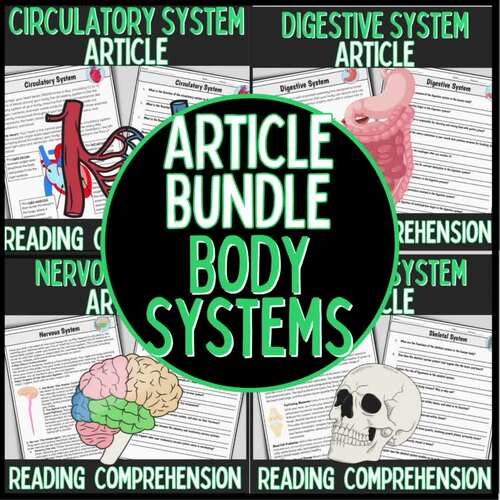 Human Body Systems Reading Comprehension Bundle by Bluebonnet Science