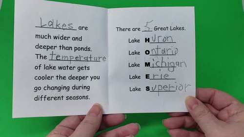 Bodies of Water Mini Books with Word Search for Earth Systems 2nd grade ...