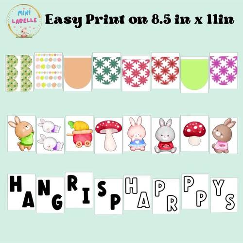 Spring Bulletin Board Kit | Happy Spring Bunny Editable Classroom Decor