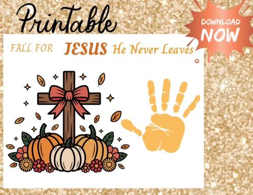 Fall for Jesus Handprint Craft Christian Fall Activity Sunday School ...