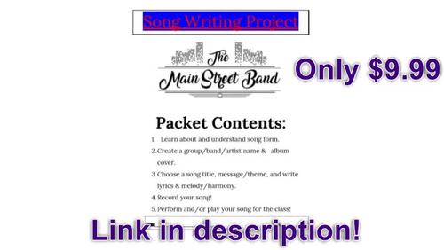 Music Project Fun Song Writing BUNDLE | PERFORMANCE! | TpT