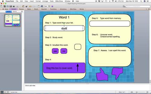 Digital Spelling or Sight Word Intervention: Cover Copy Compare Strategy