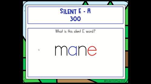 Jeopardy - Literacy Set 11 - Silent E Words by KinderCrafting | TPT