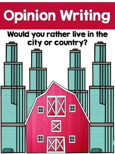 Opinion Writing Country vs City by TCHR Two Point 0 | TPT