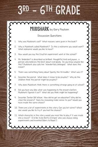 Mudshark by Gary Paulson : BOOK CLUB 3rd - 6th by Encouraged To Flourish