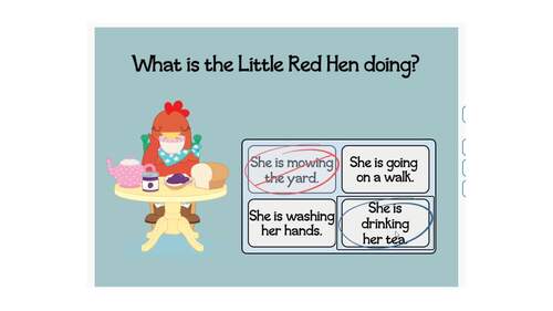 Reading Comprehension for Emergent Readers Boom™ Cards The Little Red Hen