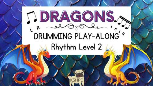 Dragons Drumming Rhythm Play Along, Music Flash Cards, Level 2 Rhythm ...