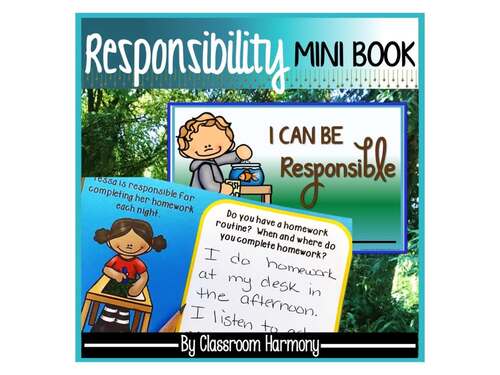 Responsibility Mini Book Lesson - Character Ed - Social Emotional Learning