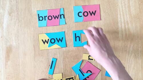 Ow Phonics Jigsaw Puzzle Digraph Game Special Education Kindergarten