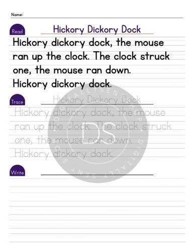 Nursery Rhymes & Kids Songs | 35 Short Rhymes: Read, Trace, Write ...