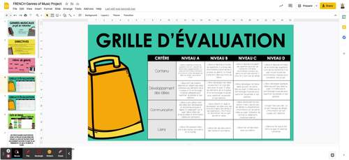 FRENCH Genres of Music Research Project for Google Slides™ | Distance ...