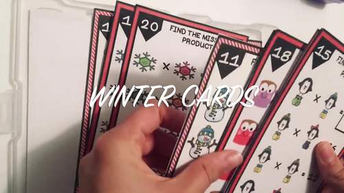 WINTER MATH TASK CARDS/ MULTIPLICATION TASK CARDS/3RD GRADE MATH by ...