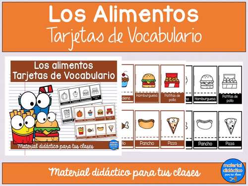 Los Alimentos, Tarjetas de vocabulario | Pack actividades| Spanish ...