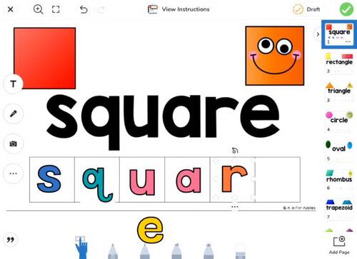 Shape Word Scrambles DIGITAL by A is for Apples | TPT