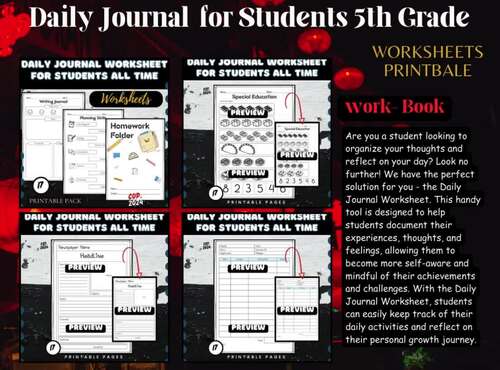 Daily Journal Draw & Writing Prompts and Practice Worksheet activities