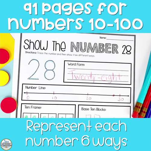 Number Sense Worksheets to 100 Number of the Day 1st Grade Place Value ...