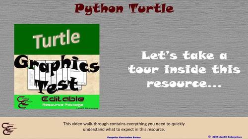 Turtle Basic Graphics Test Editable Resource Package by Computer Corner