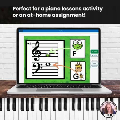 Note Names on the Grand Staff Digital BOOM™ Cards - Treble F and Bass G ...