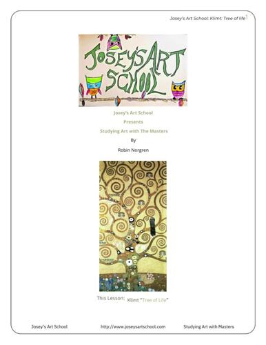 Gustav Klimt Art Lesson "Tree of Life" Grades 2-6 History Biography ...