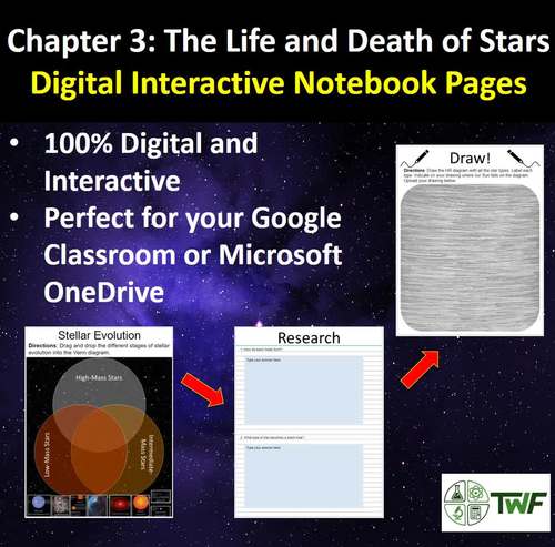 The Life and Death of Stars - Digital Interactive Notebook Pages