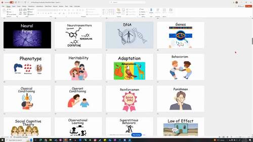 AP Psychology Vocabulary Slides by e-Learning with Erin | TPT