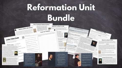 Reformation Unit: PPT, Test, Activities, Readings, & Projects ...