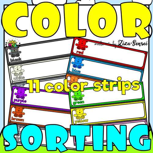 Color Recognition Sorting Color Visuals Matching And Reading Strips BUNDLE