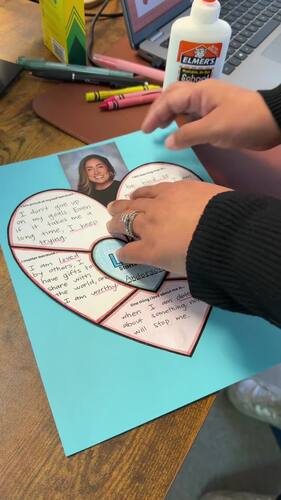 SEL: Self-Love Affirmations Valentine's Day Craft | TPT