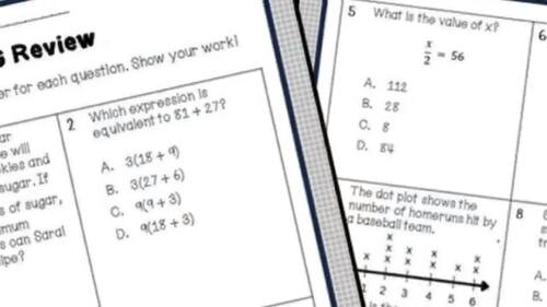 EOG Review #7 | 6th Grade Math | Test Prep by My Math Teacher Heart