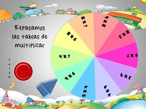 Pack tablas de multiplicar y sumas online (Ruleta, memory y bingo)