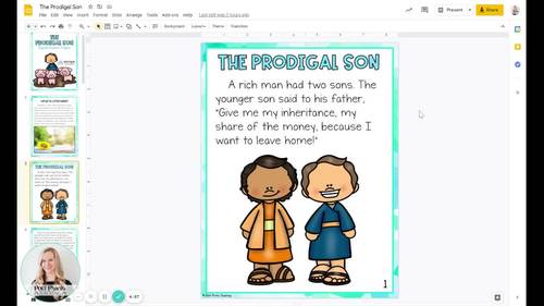 The Parable of the Prodigal Son Bible Lessons by Poet Prints Teaching