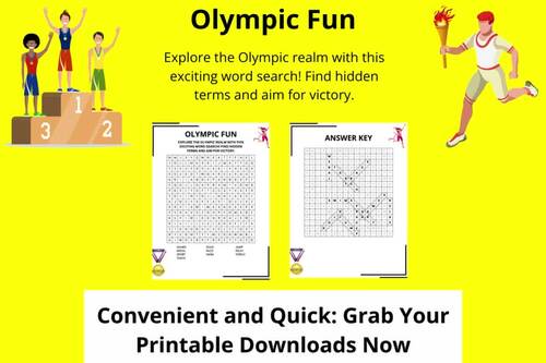 Olympic 2024 Word Search-K-2nd Grade. Summer Olympics by Word Search ...