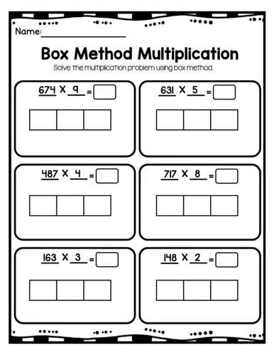 Box Method Multiplication 3 Digit By 1 Digit|Area Model Multiplication ...