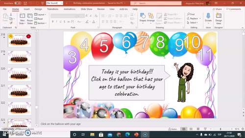 Birthday Blowout: Interactive Cake and Candle Celebration on PowerPoint