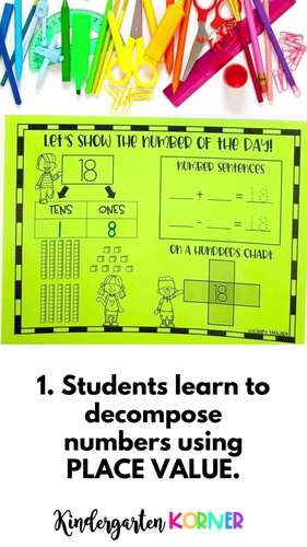 Number of the Day Math Number Decomposition Book, Math Center ...