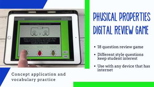 Physical Properties of Matter Activity - Digital Review Game | TPT
