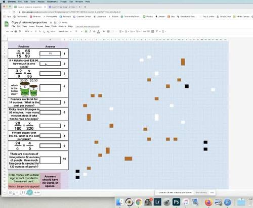 Unit Rates & Proportions Corgi Dog PIXEL ART Distance Learning Google ...