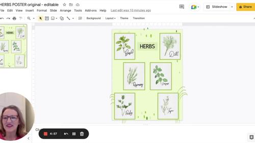 Herbs and Spices Poster - FCS - Culinary Arts - Prostart / watercolor