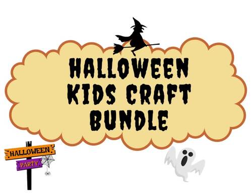 Printable Halloween Craft Bundle for Kids | 14 Page Activity Pack | Cut ...
