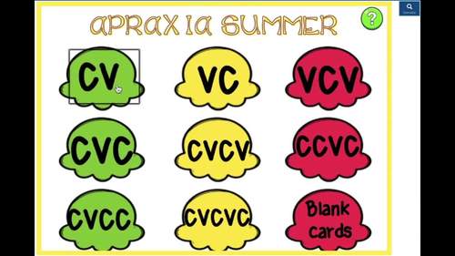 Apraxia GAME - Build a scene - SUMMER - Create a scene - BOOM Cards