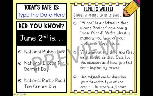 June Writing Prompts and Journal - Distance Learning by Miss P's Style