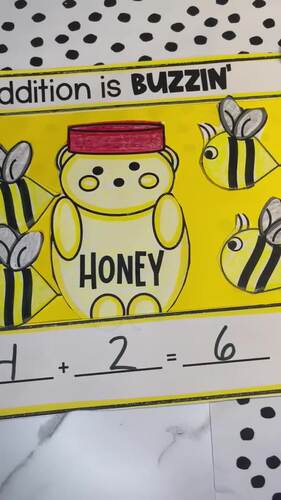 Addition Math Craft Honey Bees by The Teaching Diva Corner | TPT