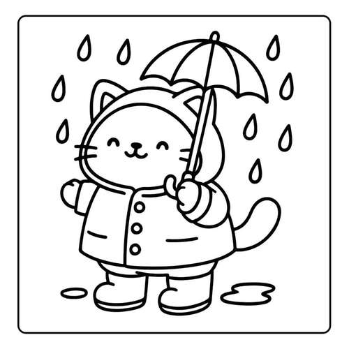 Chubby Kawaii Cats Coloring Pages | 60 Cute Cat Designs for Kids