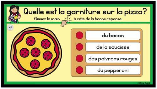 La pizza 2 (avec AUDIO) - Google Slides™ by Mme Bock | TPT
