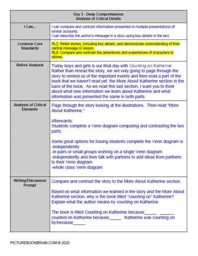 Counting On Katherine by Helaine Becker Lesson Plan and Google Activities