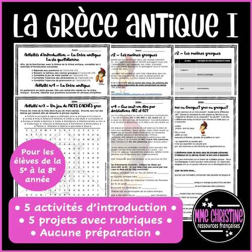 BUNDLE I La Grèce antique 23 projets sur 5 thèmes différents avec rubriques