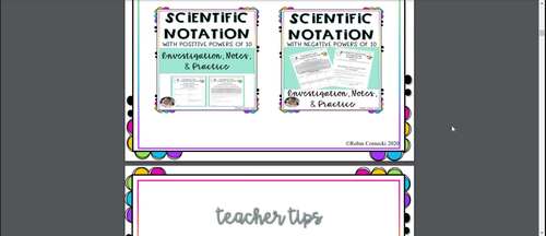 Representing Proportional Relationships Guided Notes Practice Homework ...
